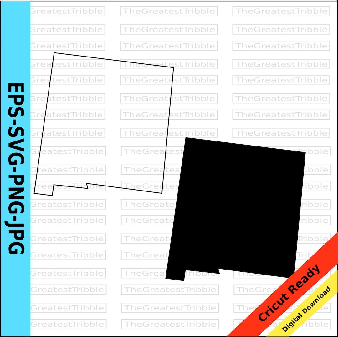 New Mexico State Map Svg Png Jpg Eps Vector Graphic Clip Art New Mexico ...
