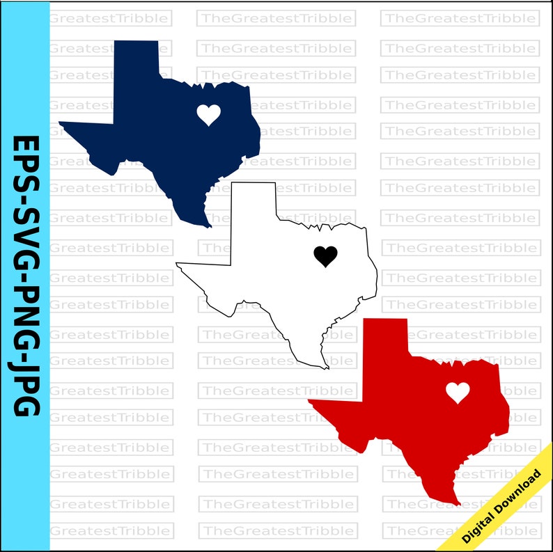 Texas Dallas Heart Map Texas Fort Worth Heart Svg Png Jpg Eps Vector ...