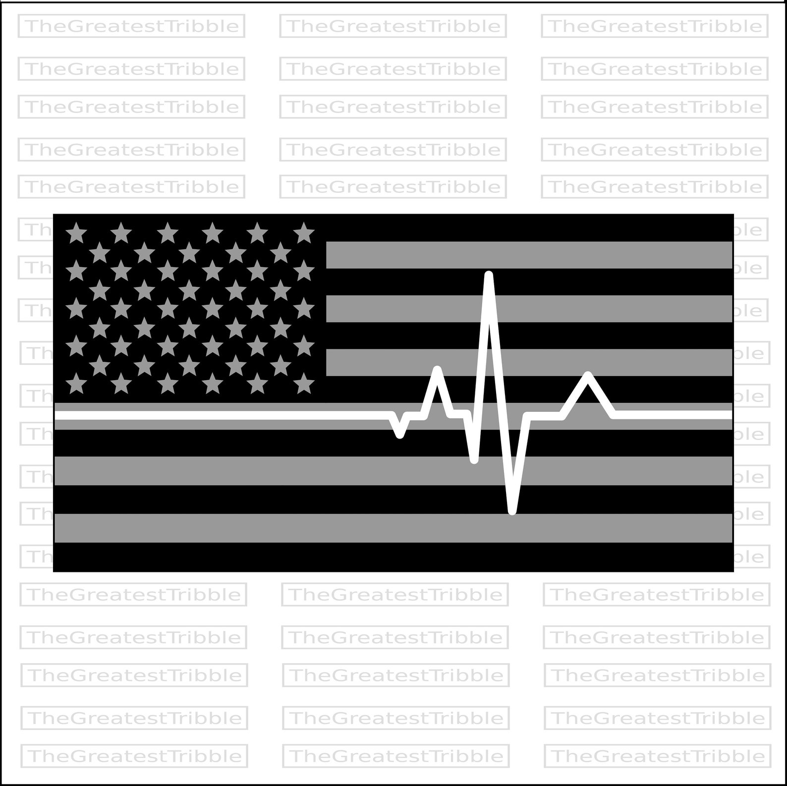 EKG Flag Thin Line EKG Usa Flag American Flag EKG Eps Svg Png Jpg ...