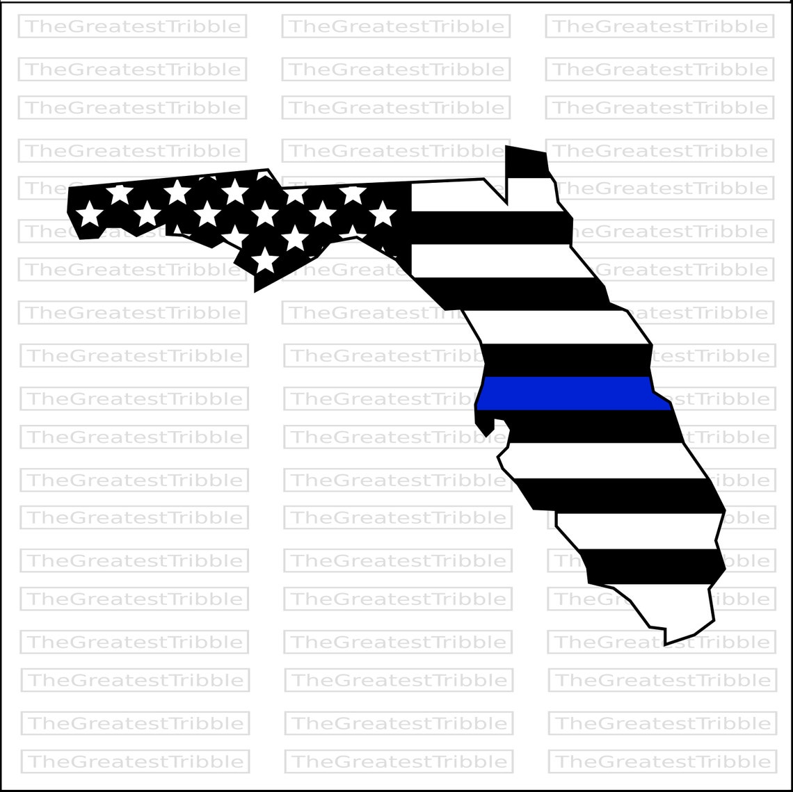 Thin Blue Line Florida USA Flag Thin Blue Line American Flag - Etsy