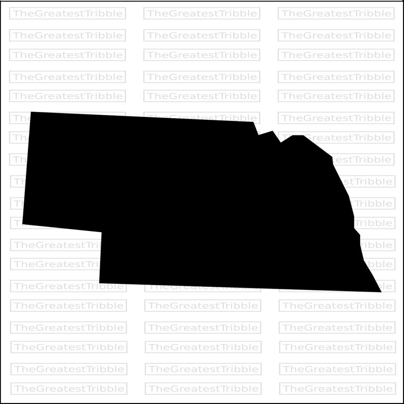 Nebraska State Map svg png jpg eps Vector Graphic Clip Art | Etsy
