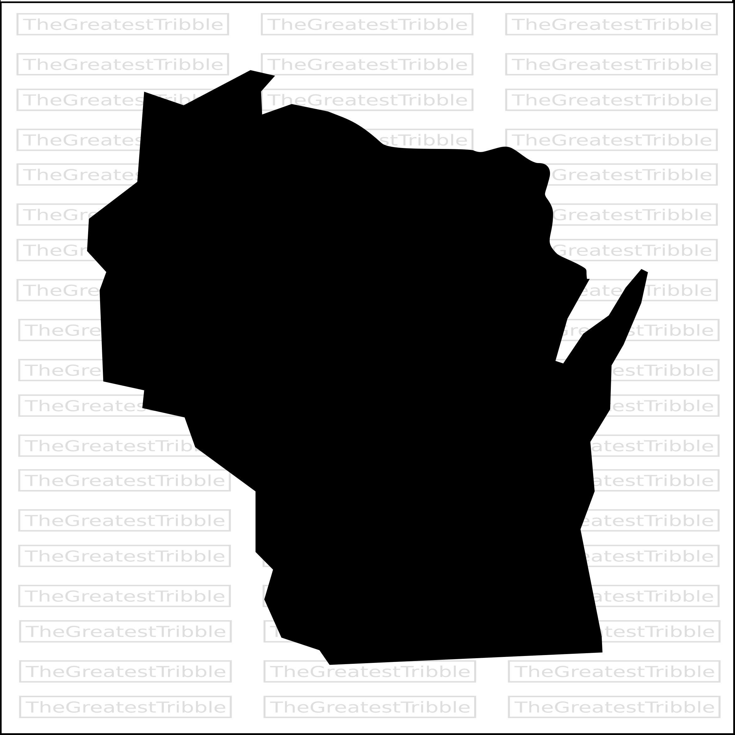Wisconsin State Map svg png jpg eps Vector Graphic Clip Art | Etsy