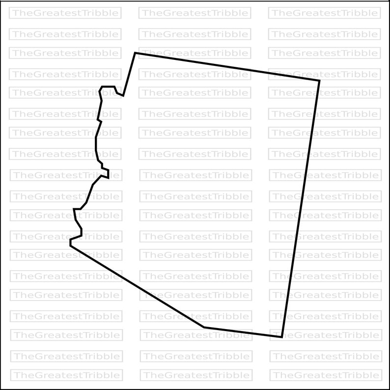 Arizona State Map Svg Png Jpg Eps Vector Graphic Clip Art | Etsy