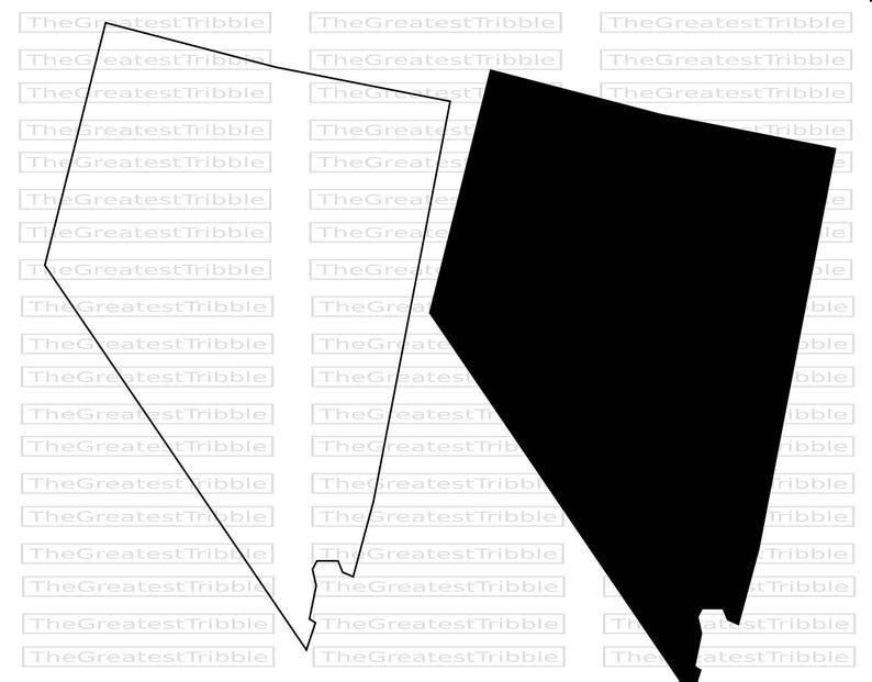 Nevada State Map SVG PNG JPG Vector Graphic Clip Art Nevada | Etsy