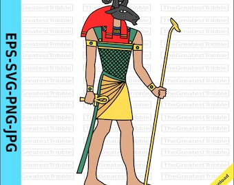 Osiris Egyptian God Clip Art Svg Png Jpg Eps Vector Graphic | Etsy