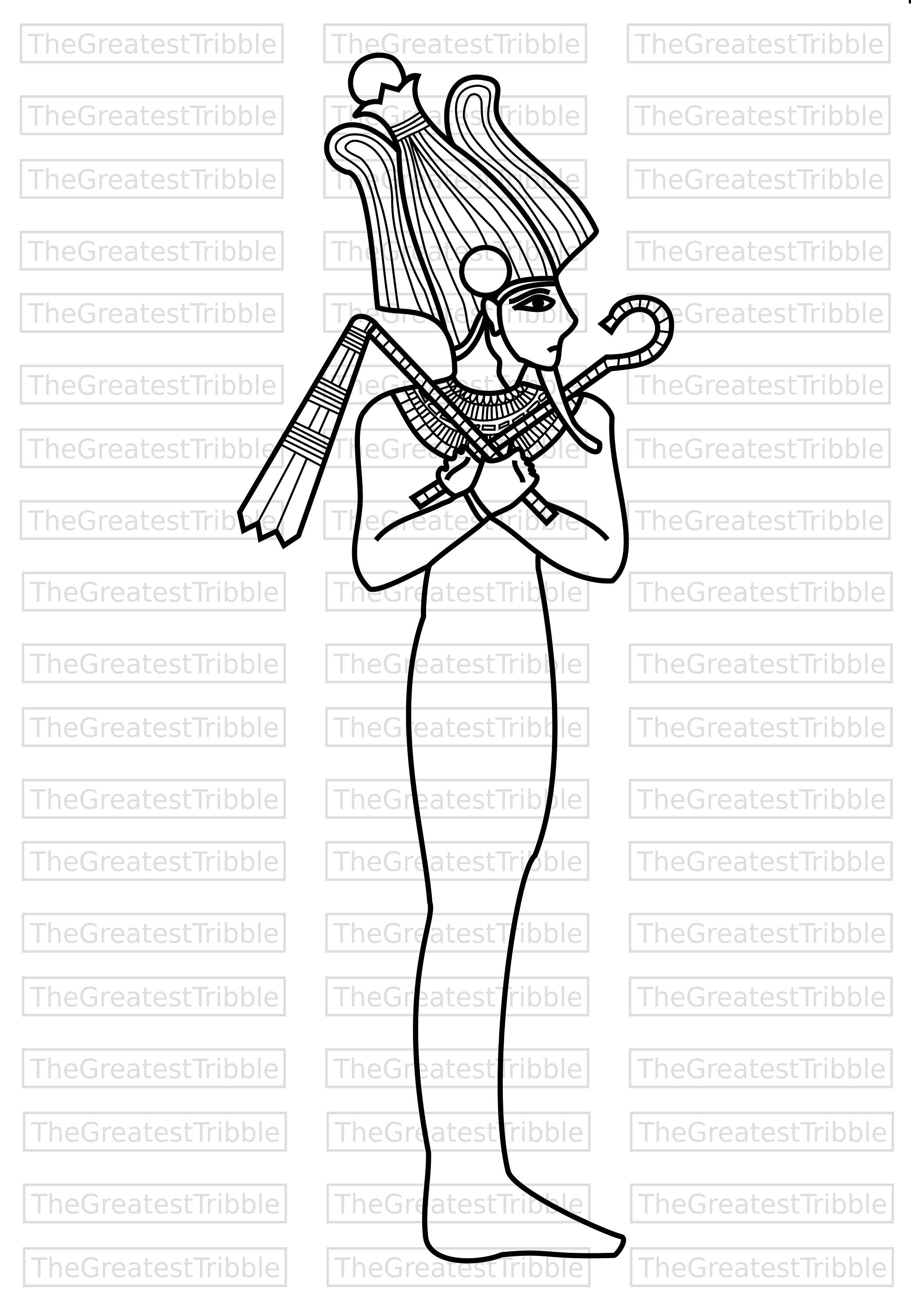 Osiris Egyptian God Clip Art svg png jpg eps Vector Graphic | Etsy