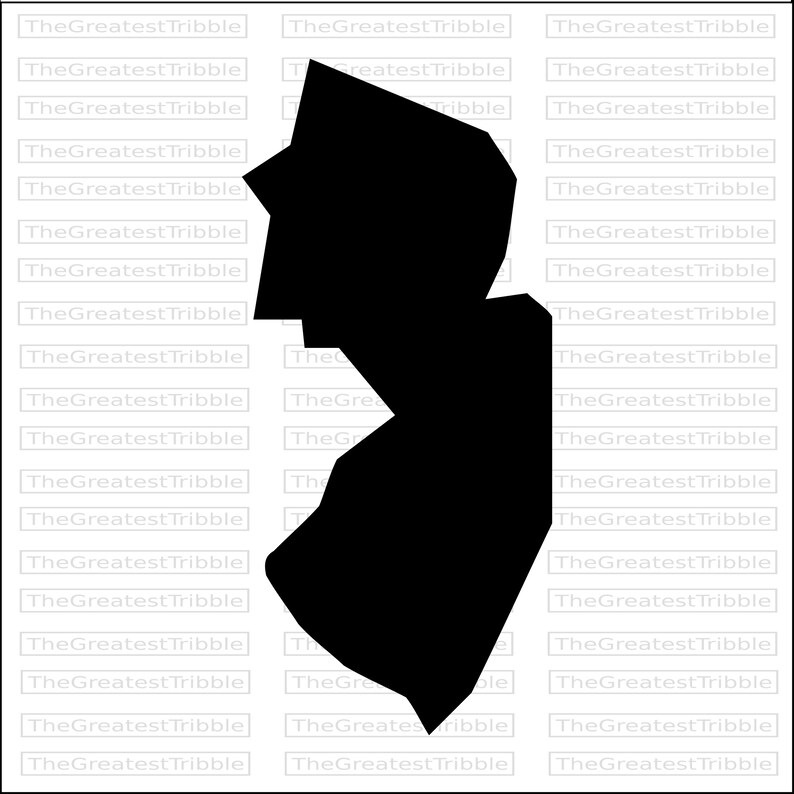 New Jersey State Map Svg Png Jpg Eps Vector Graphic Clip Art - Etsy
