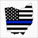 Thin Blue Line Ohio USA Flag Thin Blue Line American Flag Eps - Etsy