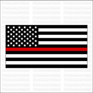 Thin Red Line United States Flag Eps Svg Png Jpg Vector Graphic Clip ...