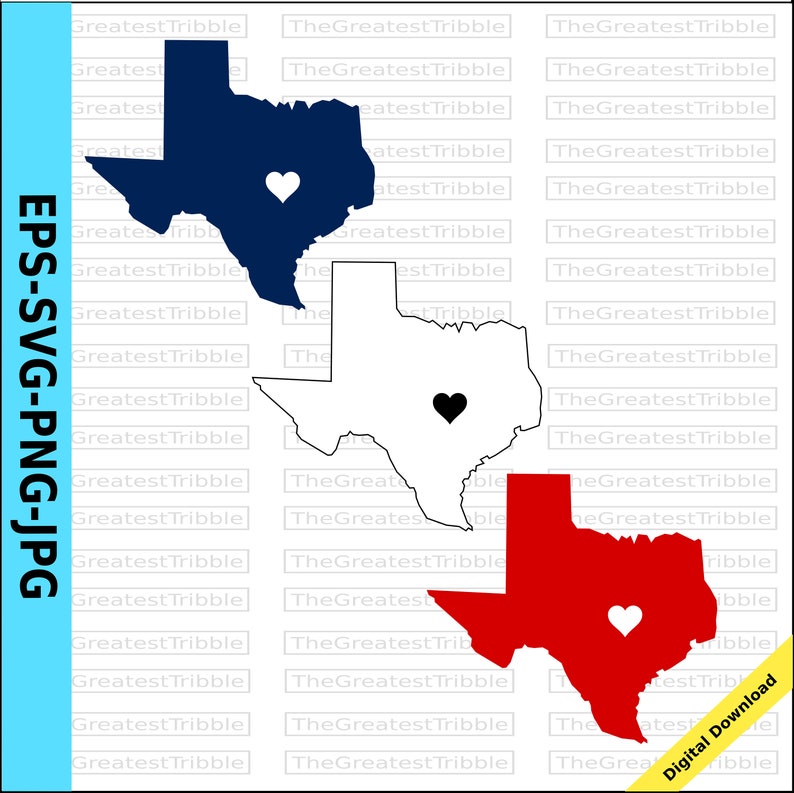 Texas Austin Heart Map Texas State Capital Heart Svg Png Jpg - Etsy