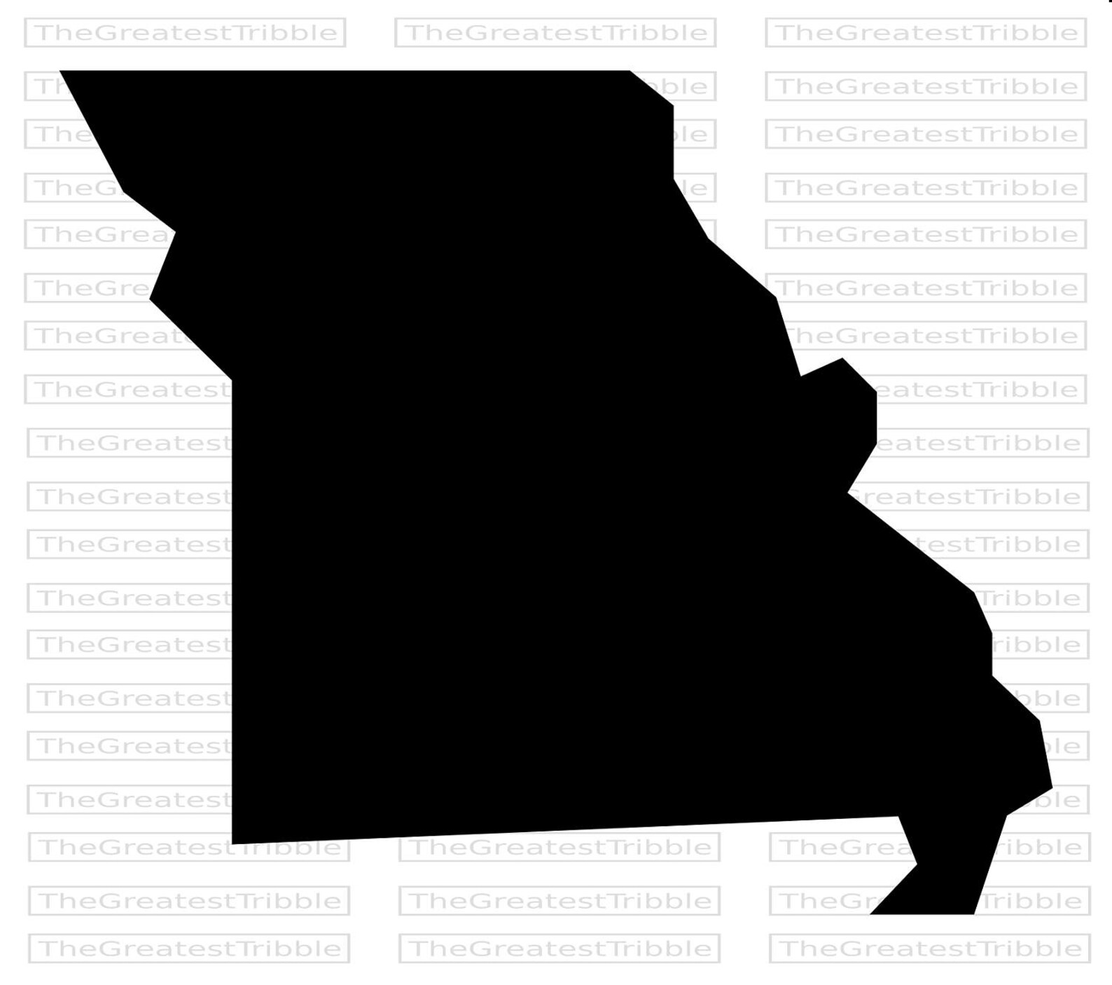 Missouri State Map SVG PNG JPG Vector Graphic Clip Art | Etsy