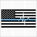 Thin White Line United States Flag EKG Eps Svg Png Jpg Vector Clip Art ...
