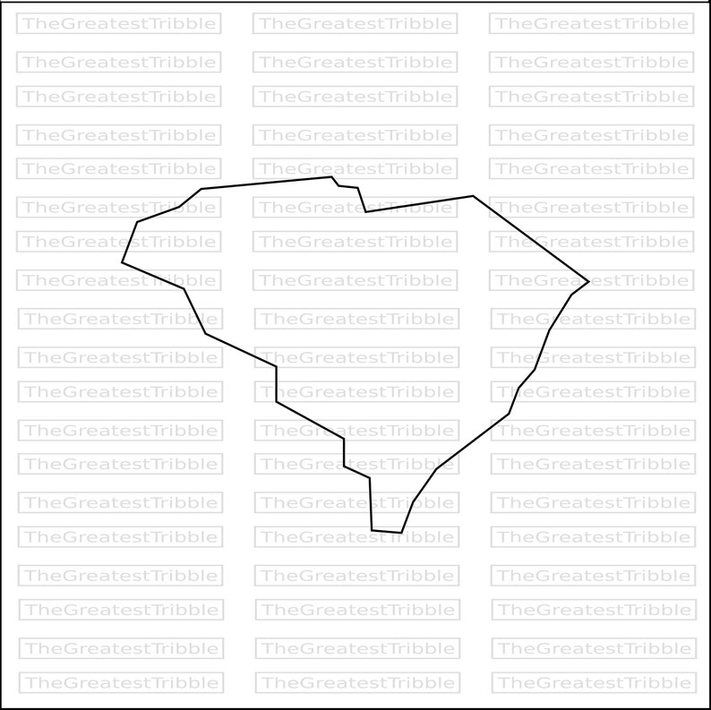 South Carolina State Map svg png jpg eps jpeg Vector Graphic | Etsy