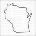 Wisconsin State Map Svg Png Jpg Eps Vector Graphic Clip Art - Etsy
