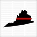 Thin Red Line Virginia Flag Clip Art (SVG, PNG, JPG) - Etsy