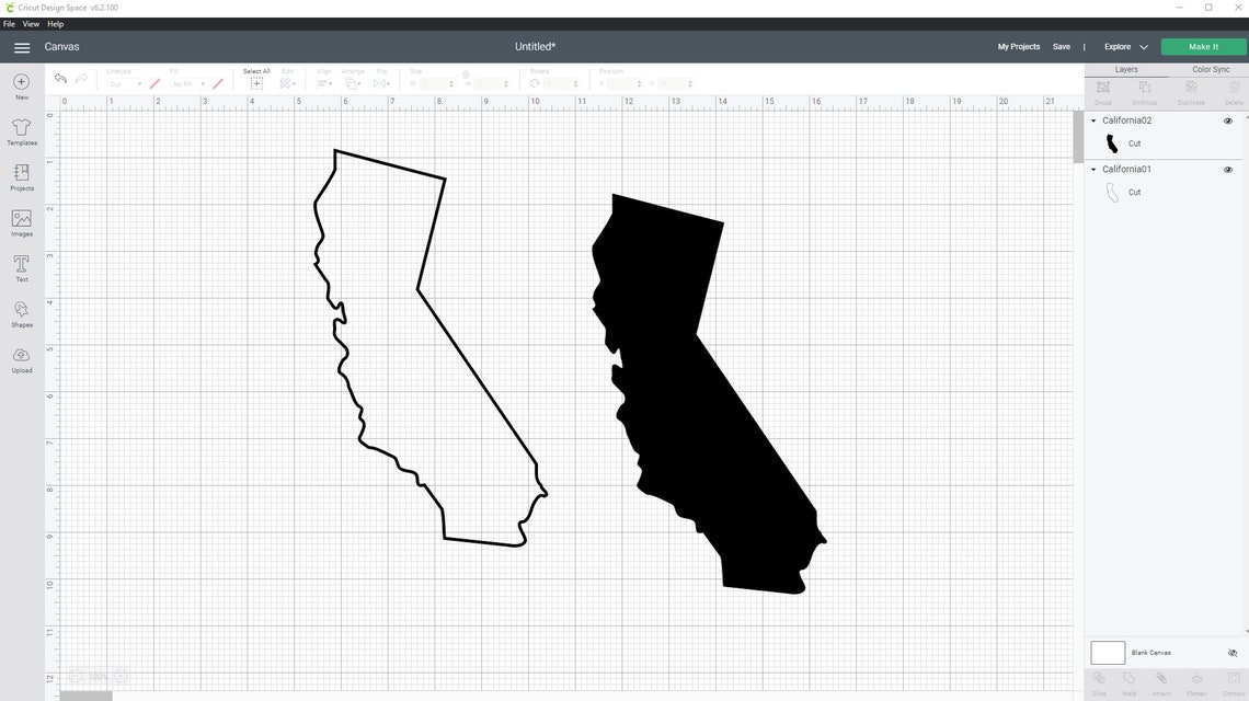 California State Map Svg Png Jpg Eps Vector California - Etsy