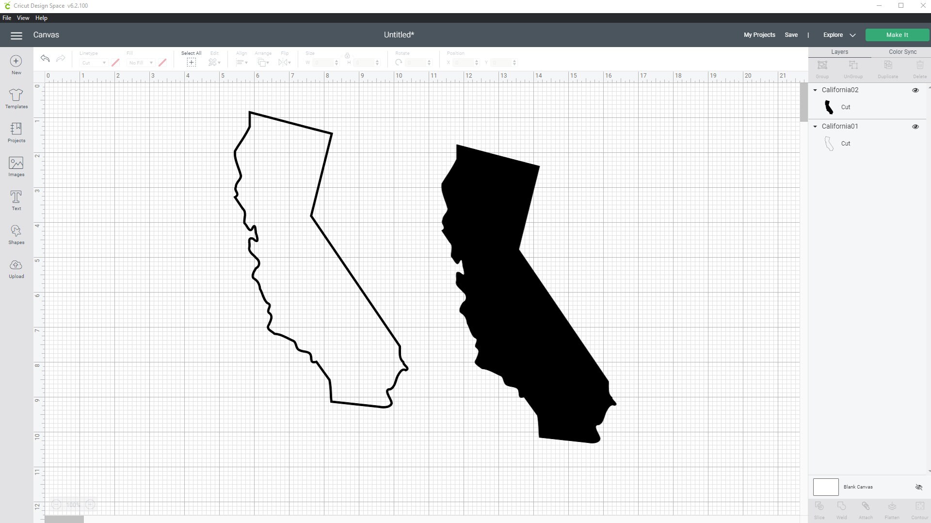 California State Map svg png jpg eps Vector California | Etsy