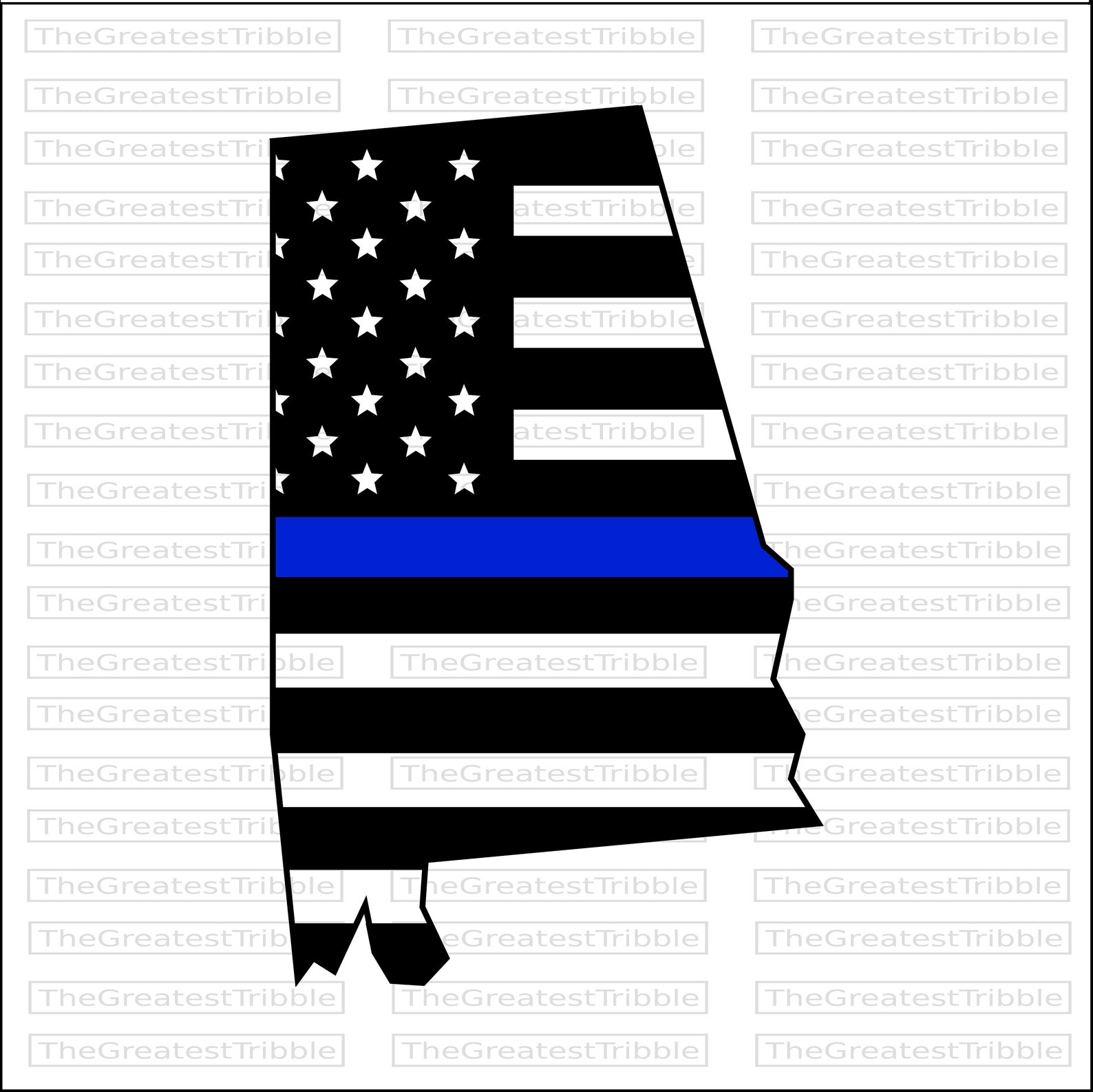 Thin Blue Line Alabama Flag, USA, Vector Graphic (digital Download) - Etsy