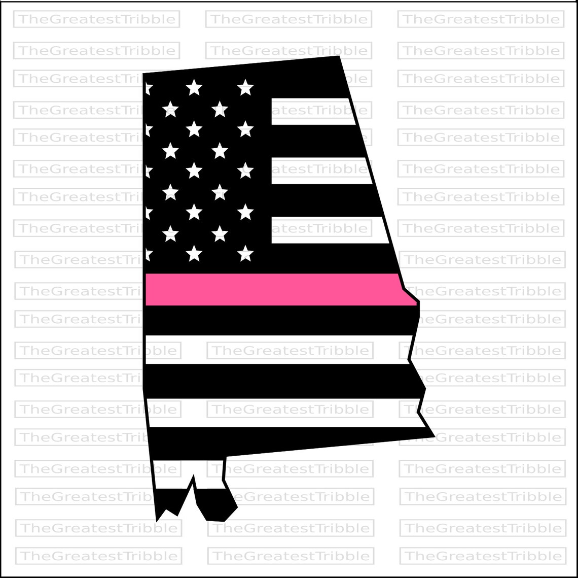 Thin Pink Line Alabama USA Flag Thin Pink Line Flag Eps Svg Png Jpg ...