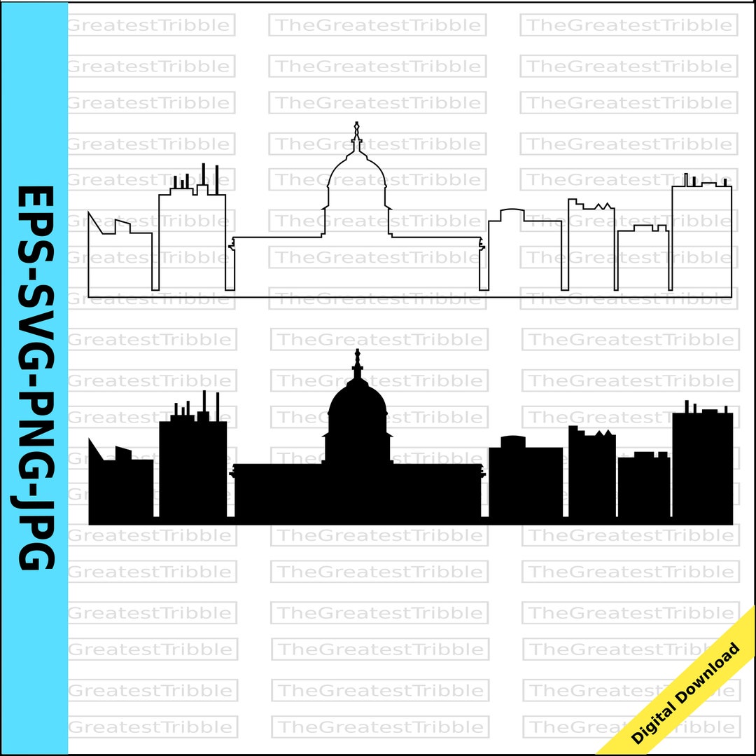 Boise City Skyline Silhouette Boise City Skyline Outline Eps Svg Png ...