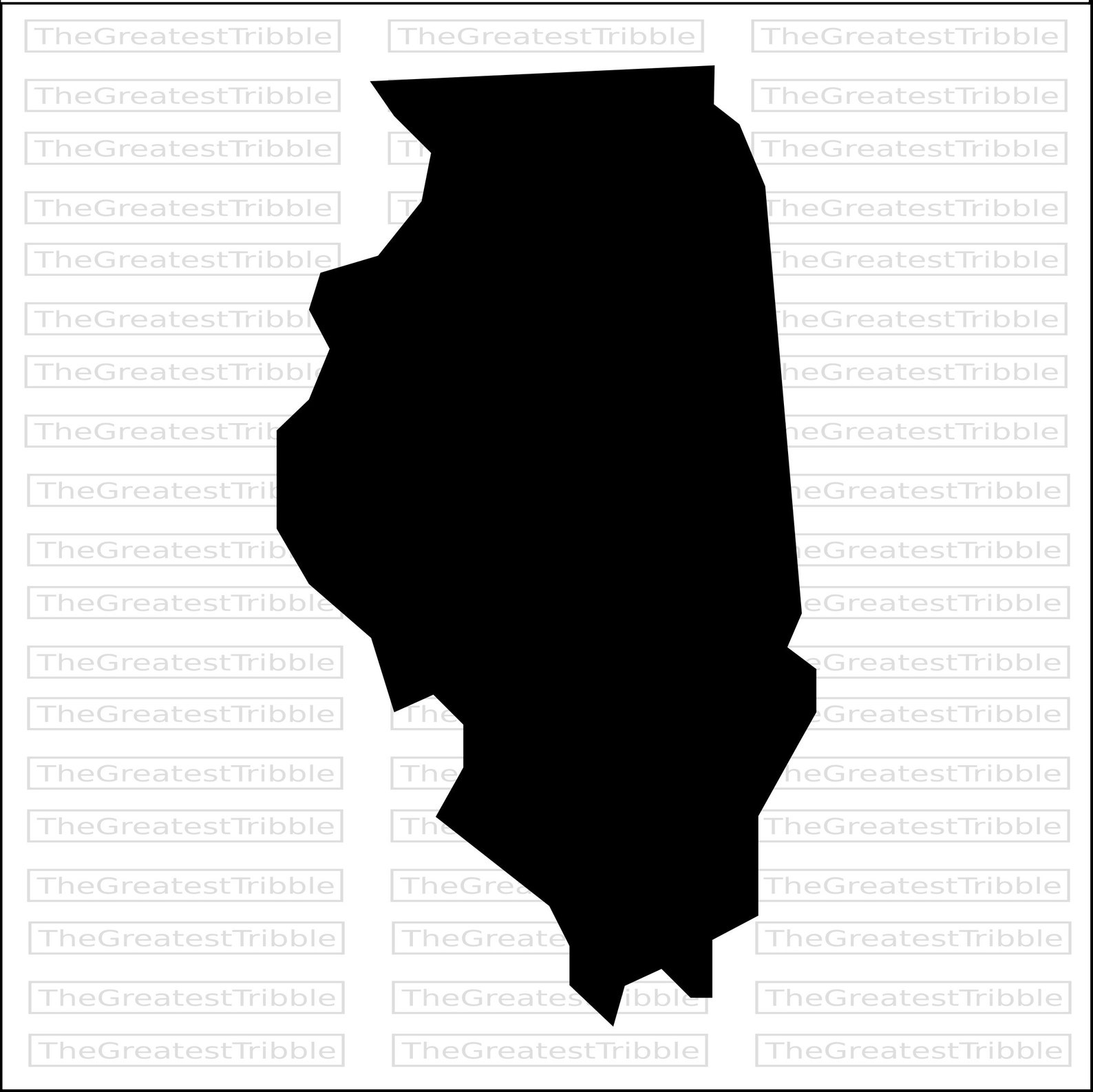 Illinois State Map Svg Png Jpg Eps Vector Clip Art Illinois - Etsy
