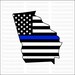 Thin Blue Line Georgia USA Flag Thin Blue Line American Flag Eps Svg ...