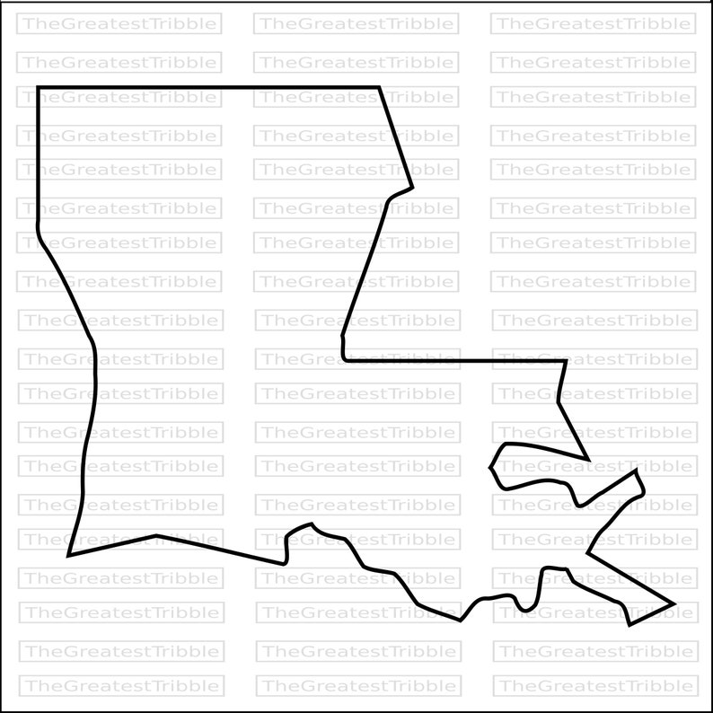 Louisiana State Map Svg Png Jpg Eps Vector Graphic Clip Art Louisiana ...