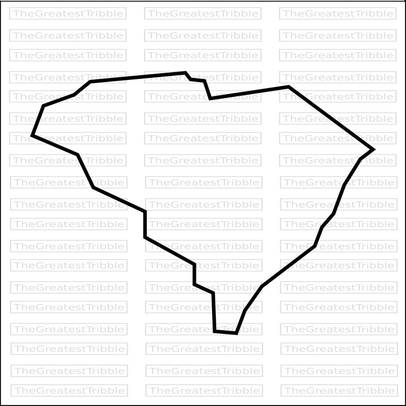 South Carolina State Map Svg Png Jpg Eps Jpeg Vector Graphic - Etsy