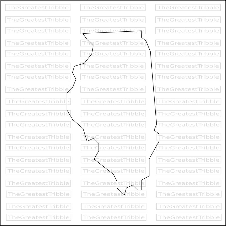 Illinois State Map svg png jpg eps Vector Graphic Clip Art | Etsy