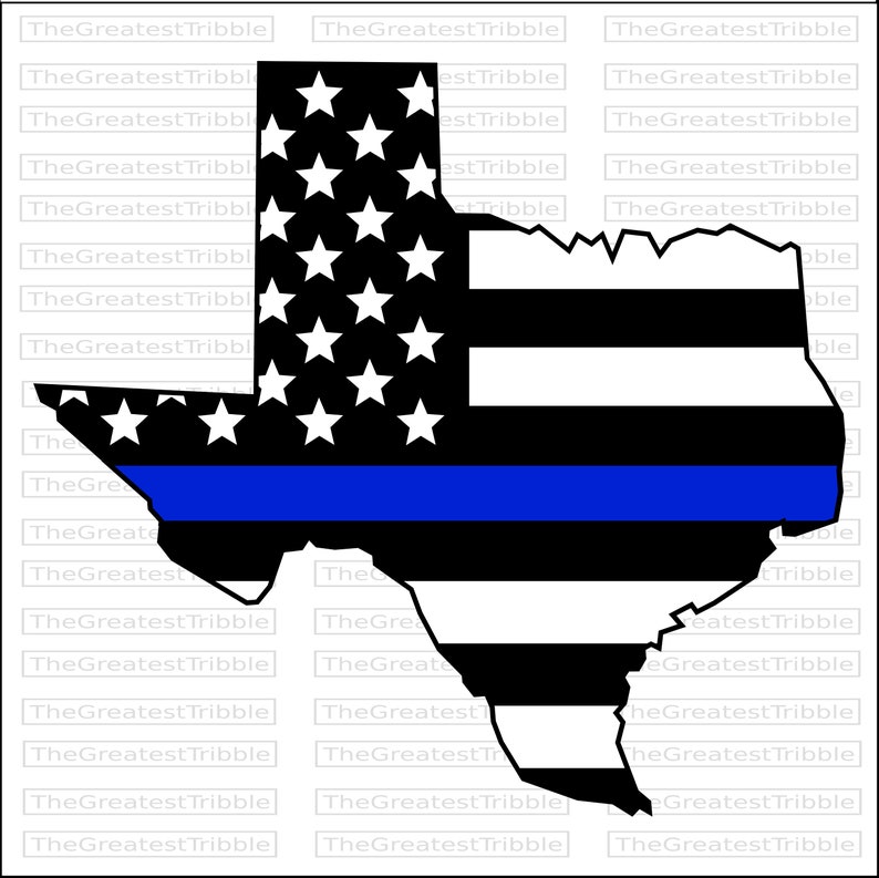 Thin Blue Line Texas USA Flag Thin Blue Line American Flag Eps - Etsy