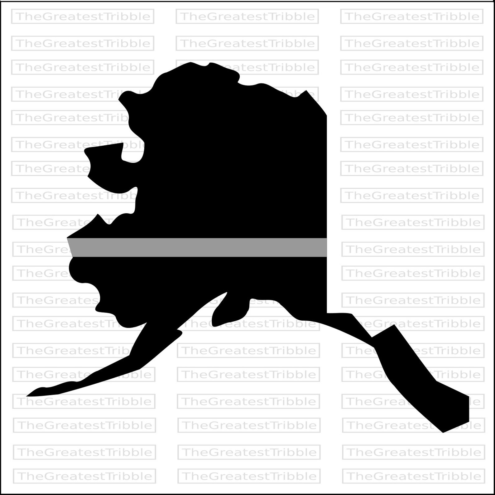 Thin Silver Line Alaska USA Flag Thin Silver Line Flag Eps Svg - Etsy