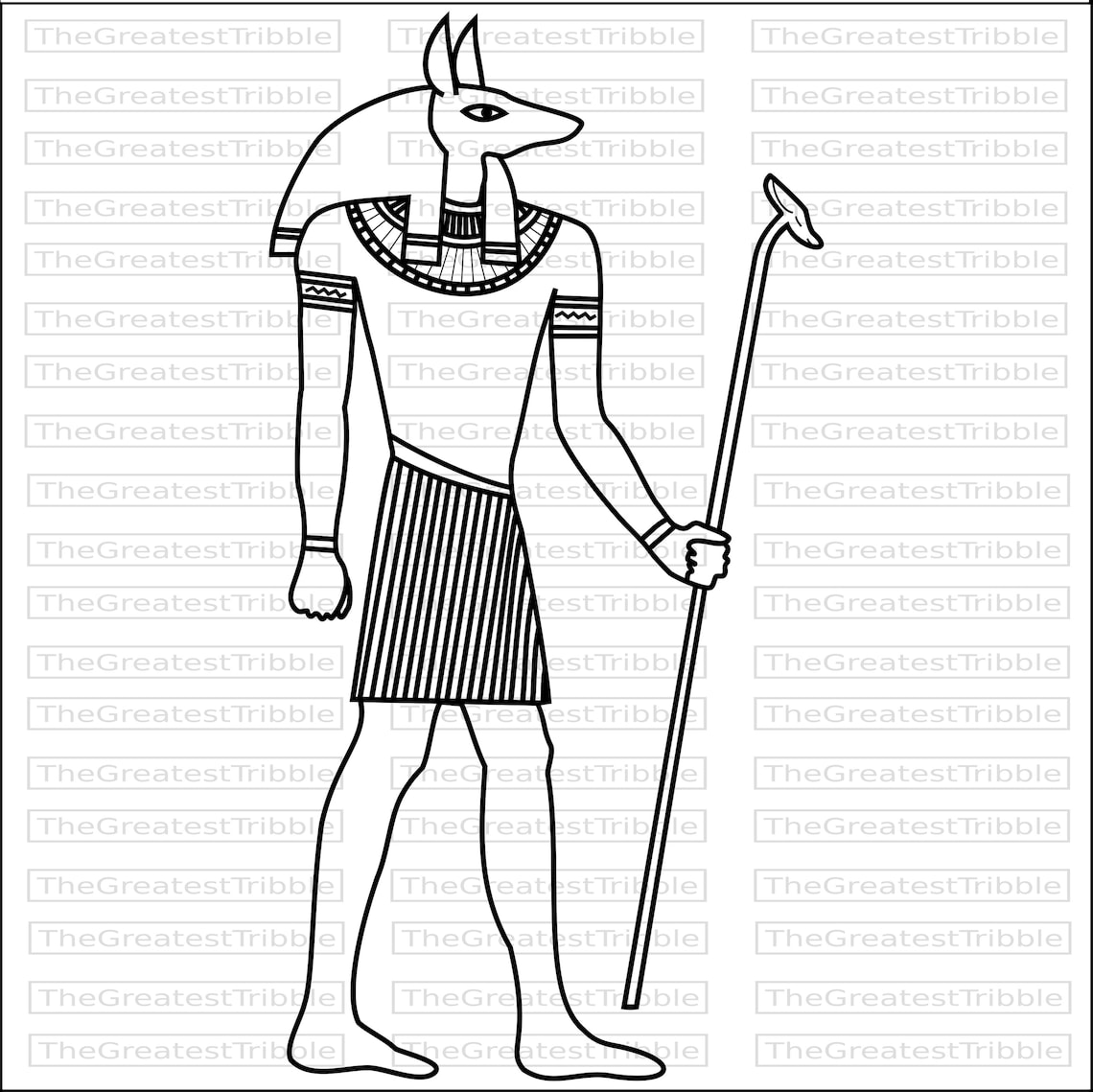 Anubis Egyptian God Clip Art Eps Svg Png Jpg Vector Graphic - Etsy Canada