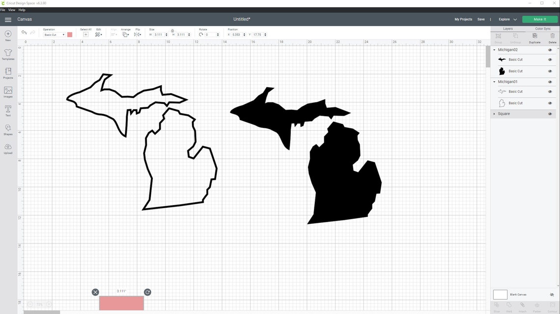 Michigan State Map Svg Png Jpg Eps Vector Graphic Clip Art Michigan ...