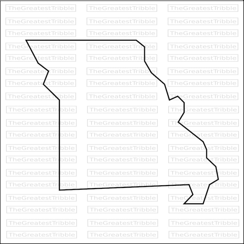 Missouri State Map Svg Png Jpg Eps Vector Graphic Clip Art - Etsy