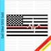 Thin Red on White Line United States Flag EKG Eps Svg Png Jpg | Etsy