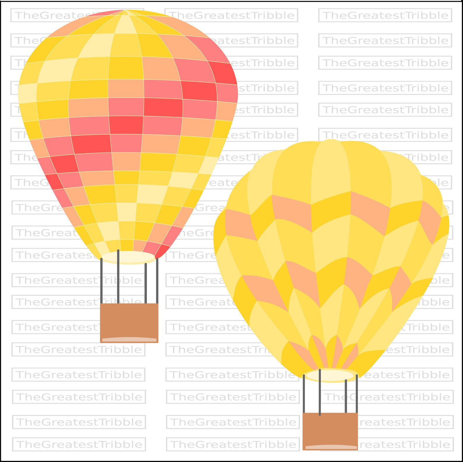 Hot Air Balloons Clip Art eps svg png jpg Hot Air Balloons | Etsy