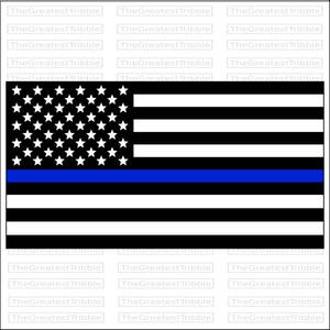 Thin Blue Line United States Flag Eps Svg Png Jpg Vector Graphic Clip ...