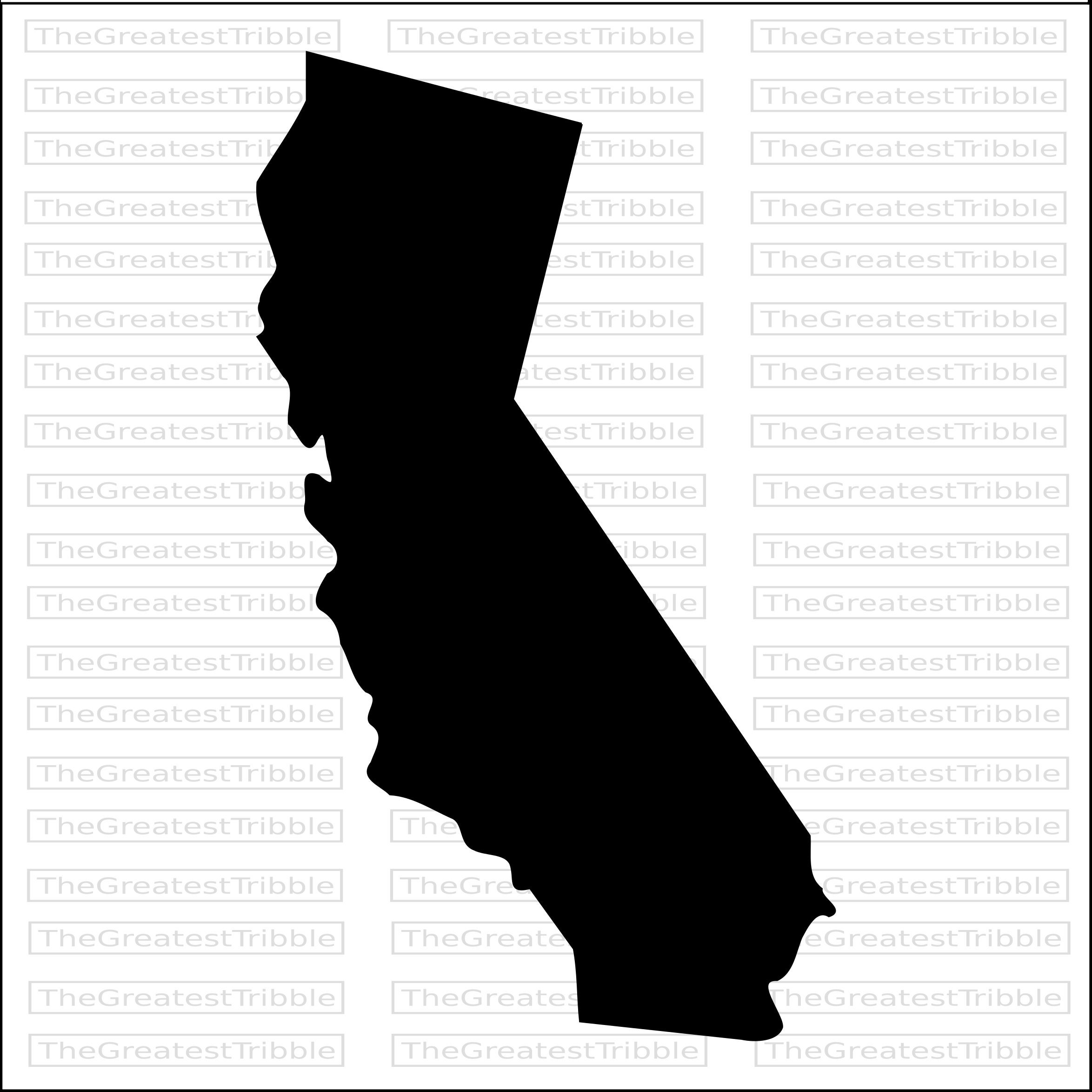 California State Map svg png jpg eps Vector California | Etsy