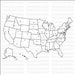 US States Map With State Capitals Eps Svg Png Jpg Vector Graphic Clip ...