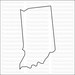 Indiana State Map Svg Png Jpg Eps Vector Clip Art Indiana - Etsy