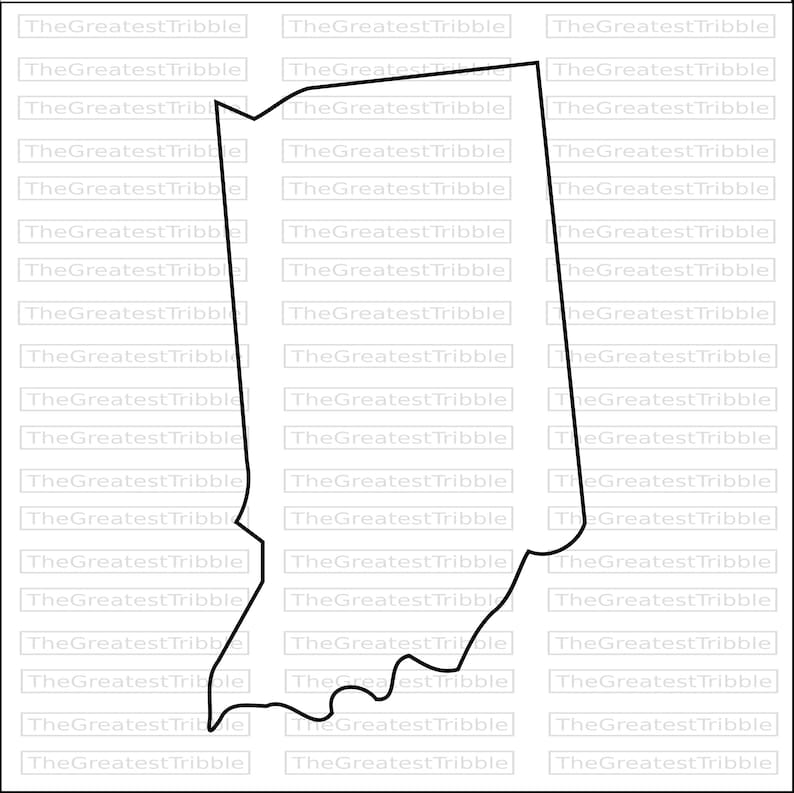 Indiana State Map Svg Png Jpg Eps Vector Clip Art Indiana - Etsy