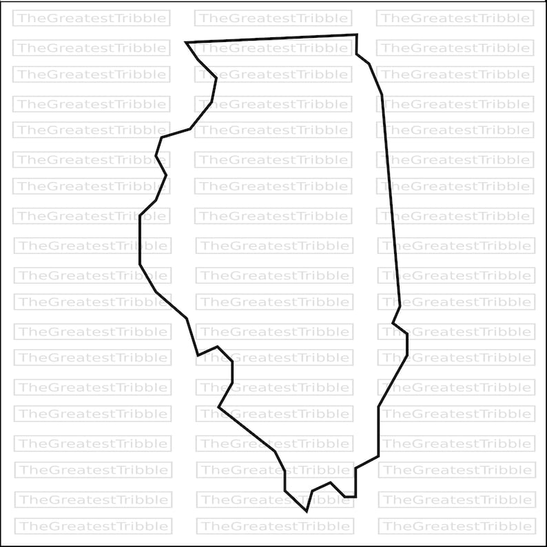 Illinois State Map Svg Png Jpg Eps Vector Clip Art Illinois State ...