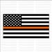 Thin Orange Line United States Flag Eps Svg Png Jpg Vector Graphic Clip ...