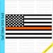 Thin Orange Line United States Flag Eps Svg Png Jpg Vector Graphic Clip ...