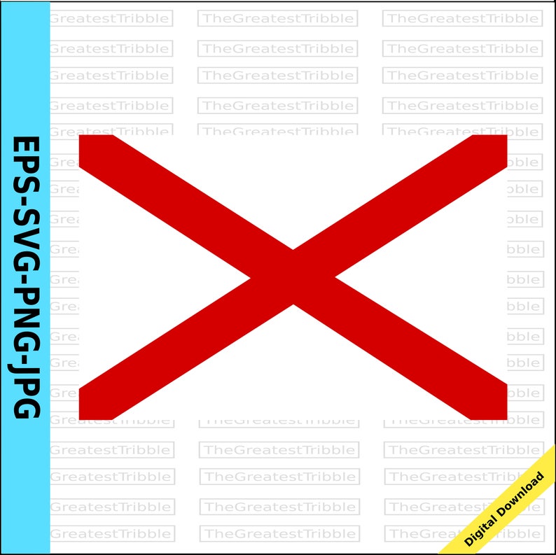 Alabama State Flag Eps Svg Png Jpg Vector Graphic Clip Art US - Etsy