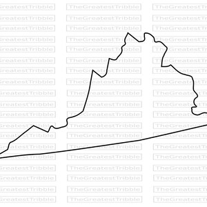 Virginia State Map eps svg png jpg Vector Graphic Clip Art | Etsy