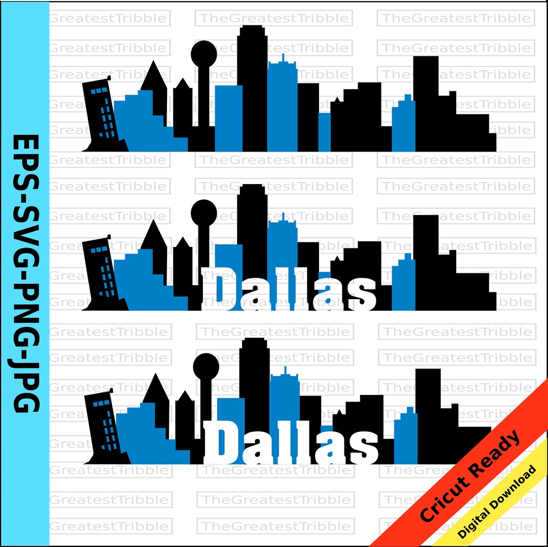 Leaning Tower of Dallas City Skyline Silhouette Svg Png Jpg Eps Vector ...