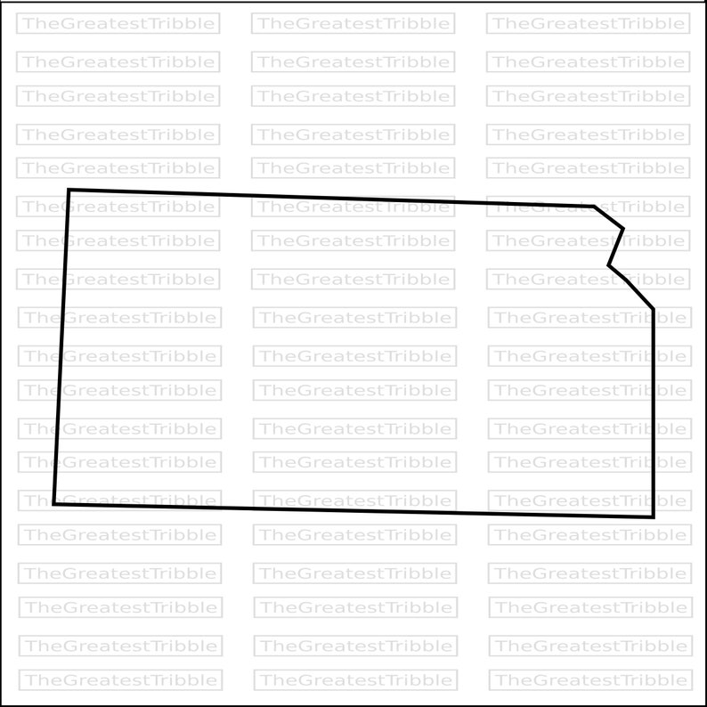 Kansas State Map Svg Png Jpg Eps Vector Graphic Clip Art - Etsy