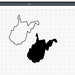 West Virginia State Map Eps Svg Png Jpg Vector Graphic Clip Art West ...