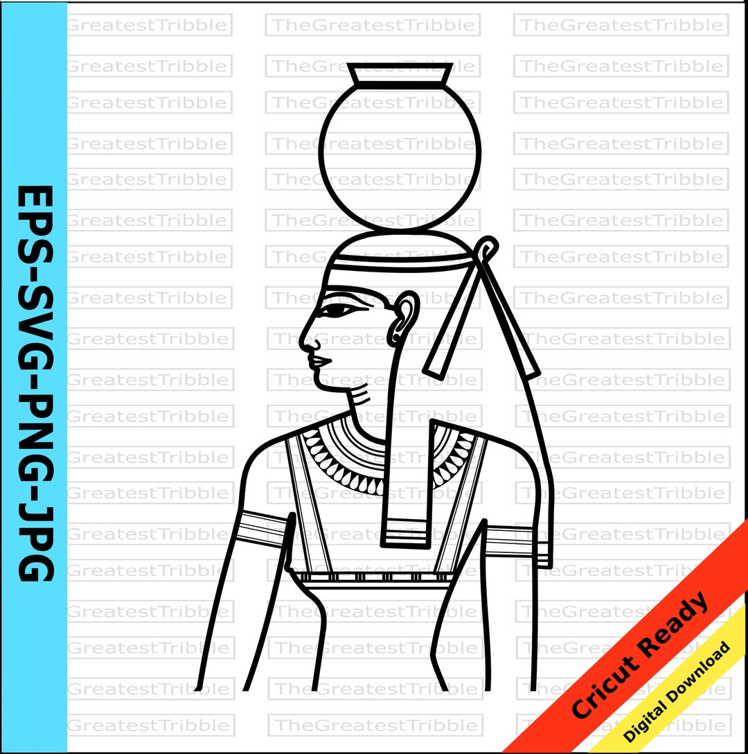 Nut Egyptian God Bust Clip Art Svg Png Jpg Eps Vector Graphic Clip Art ...